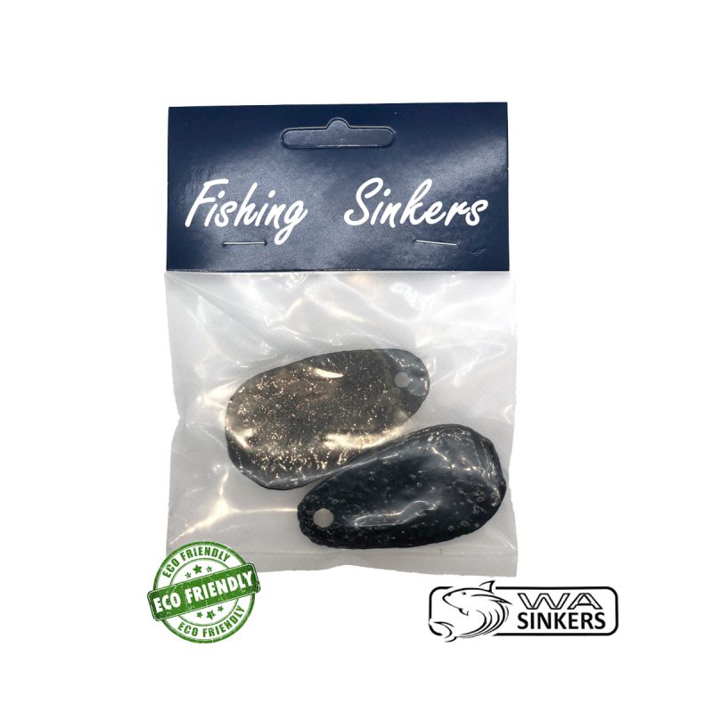 FE SPOON BLACK SINKERS - PACKET - WA SINKERS